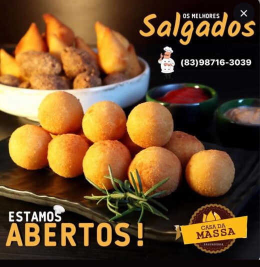 18 anos da Casa da Massa: O Sabor da Coxinha de Rio Tinto, Paraíba - PB ...